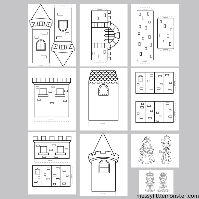Printable Castle Craft – Messy Little Monster Shop
