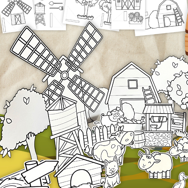 Printable Farmyard Craft – Messy Little Monster Shop