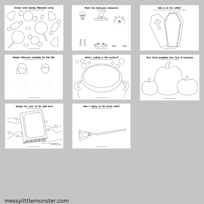 Halloween Drawing Prompts - Drawing Ideas for Kids – Messy Little ...