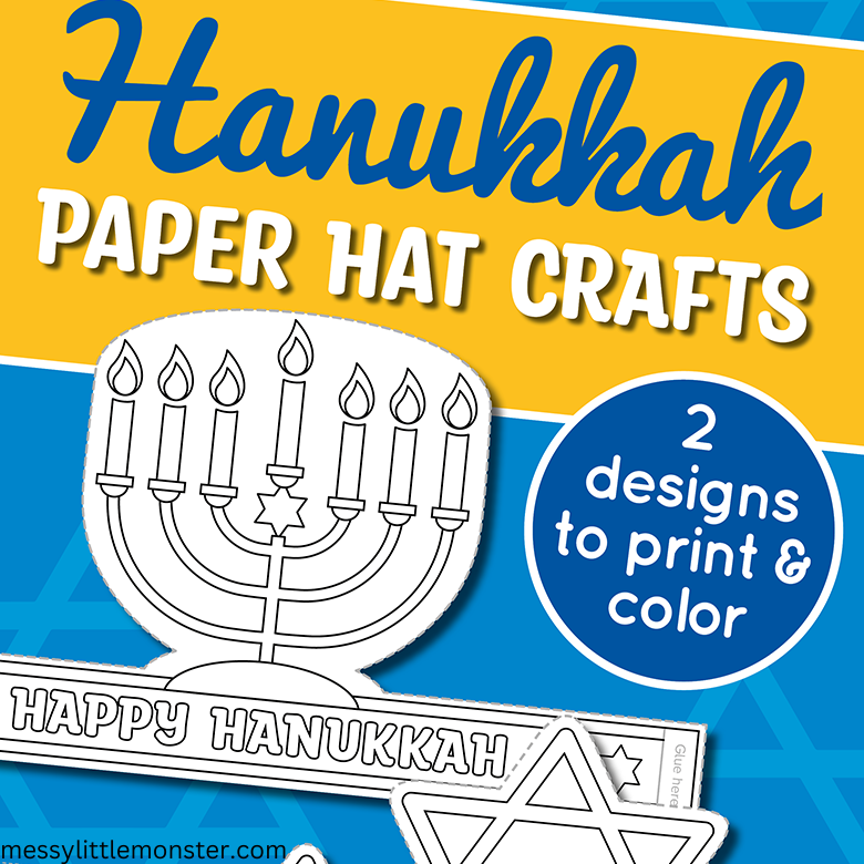 Printable Hanukkah Hat – Messy Little Monster Shop