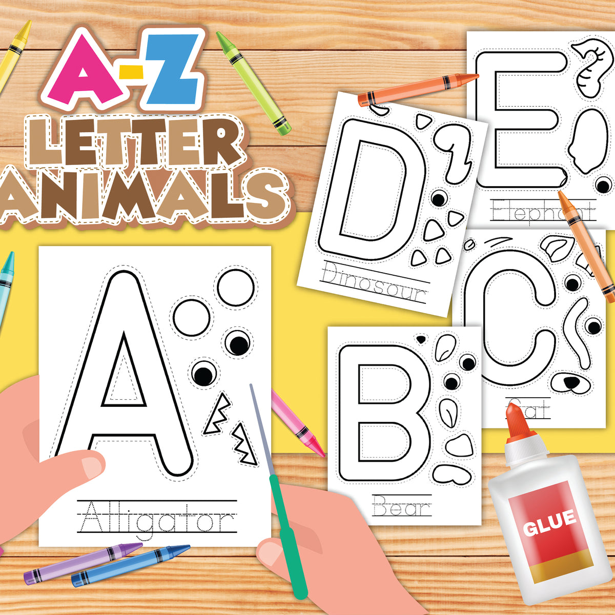 Animal Alphabet Crafts – Messy Little Monster Shop