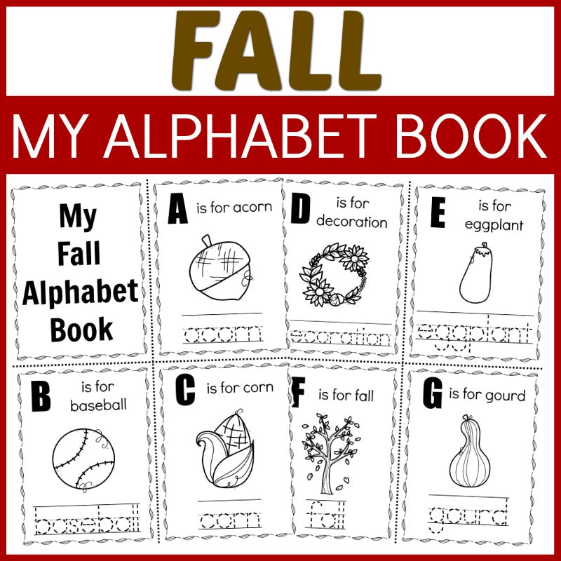 Fall Alphabet Tracing Book – Messy Little Monster Shop
