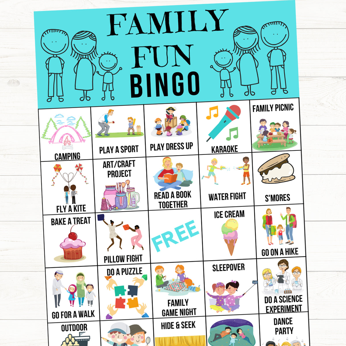 Family Fun Bingo – Messy Little Monster Shop