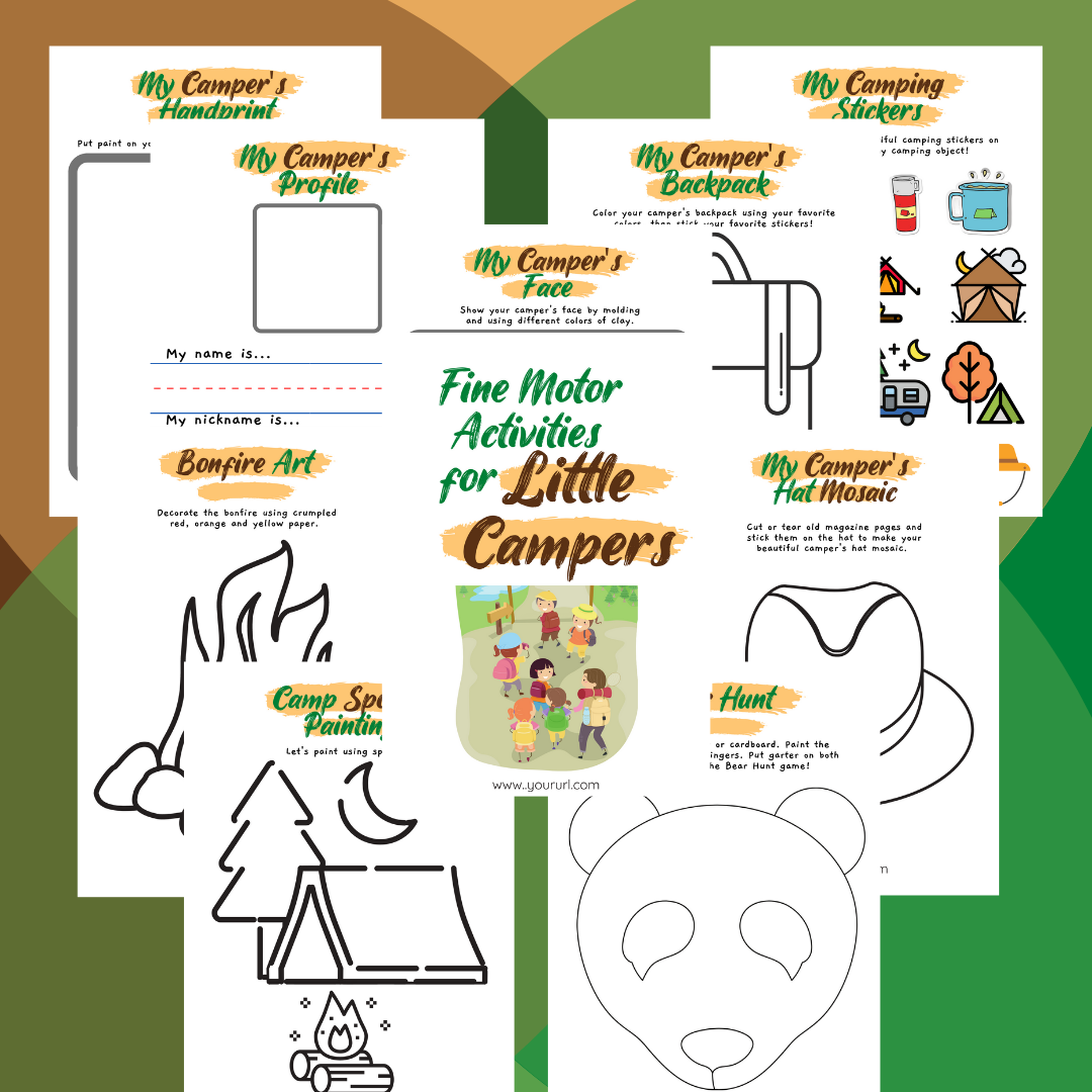 Fine Motor Activities for Little Campers – Messy Little Monster Shop