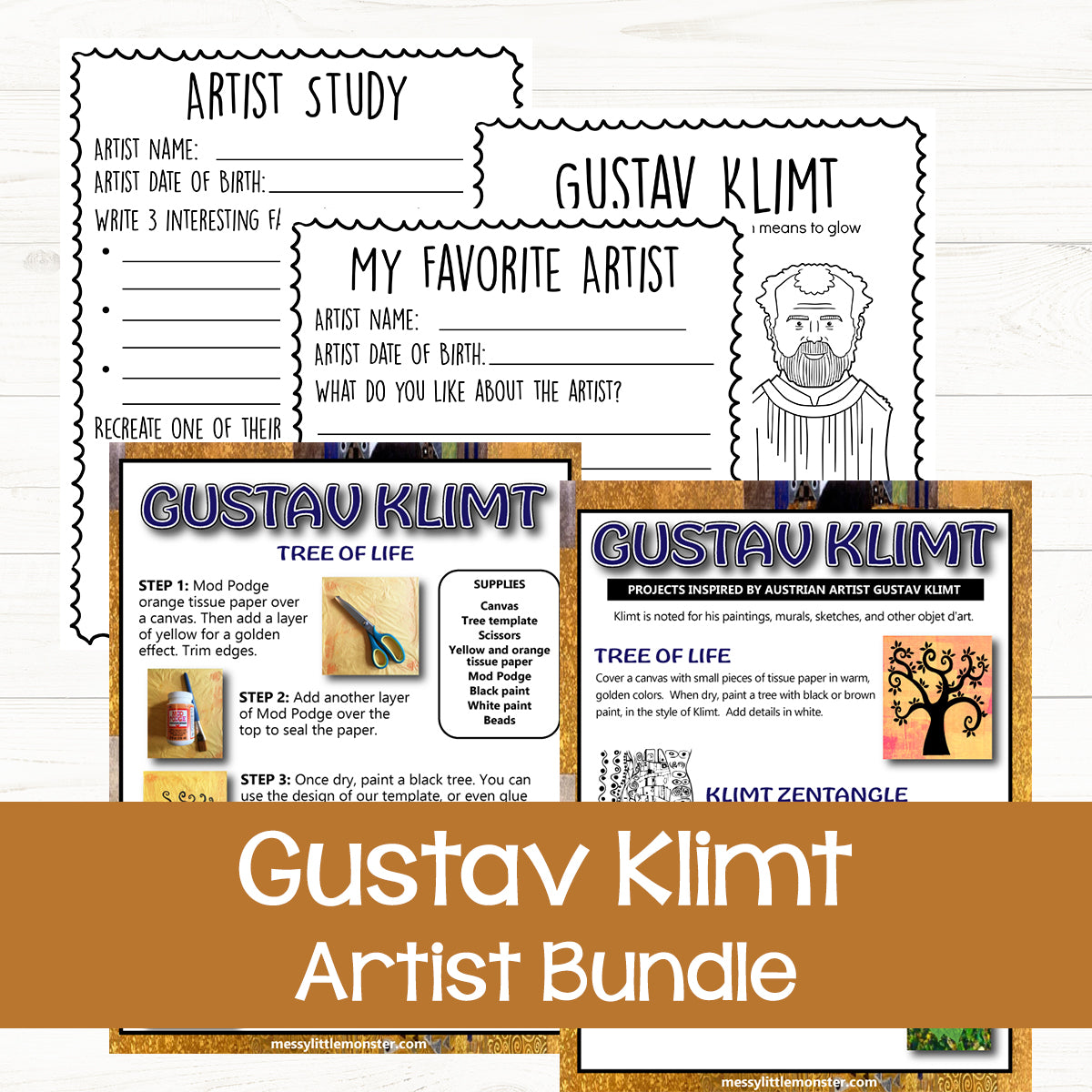 Gustav Klimt for Kids - Famous Artist Bundle – Messy Little Monster Shop