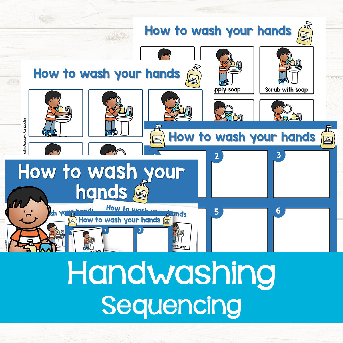 How to Wash Your Hands Sequencing – Messy Little Monster Shop