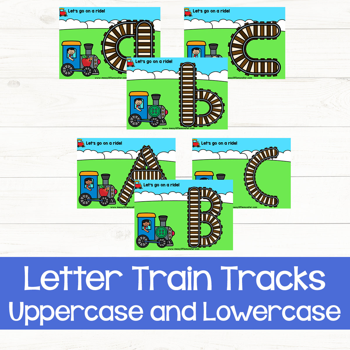 Alphabet Tracks (lowercase and uppercase) – Messy Little Monster Shop