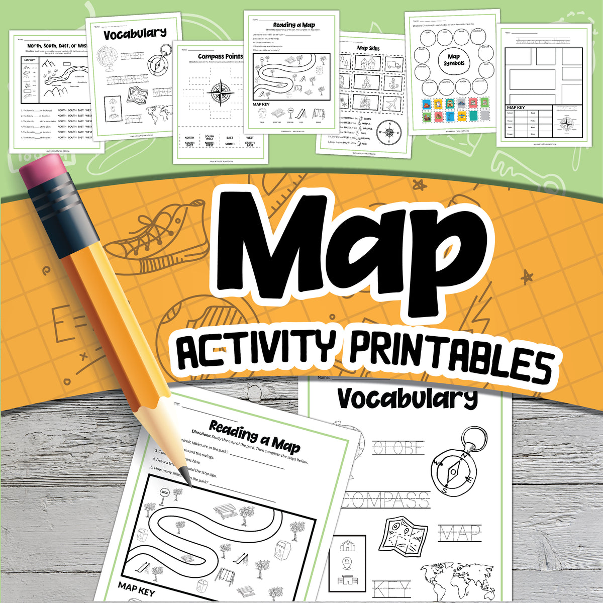 Map Activity Pack – Messy Little Monster Shop