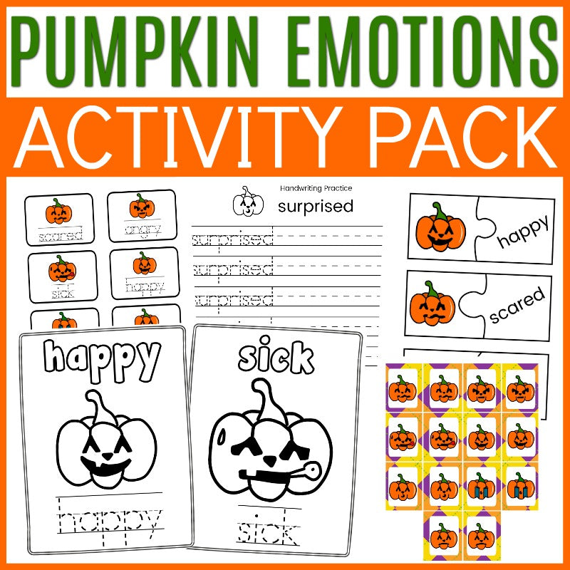 Pumpkins Emotions Activity Pack – Messy Little Monster Shop