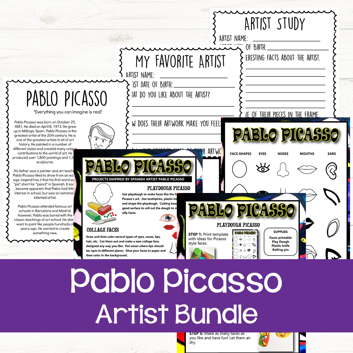 Pablo Picasso for Kids -Famous Artist Bundle – Messy Little Monster Shop