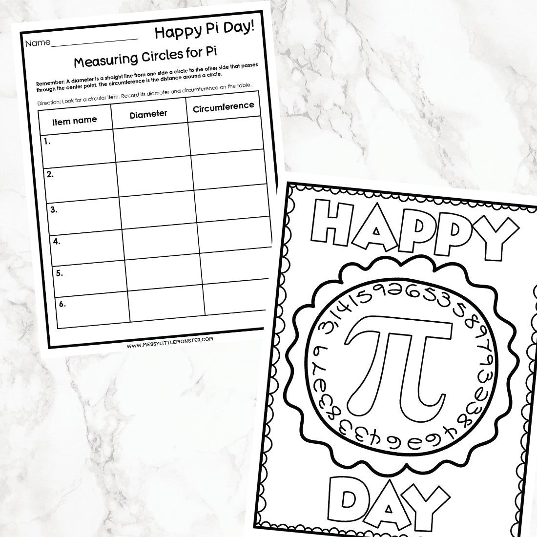 Pi Day - March 14 Activities – Messy Little Monster Shop
