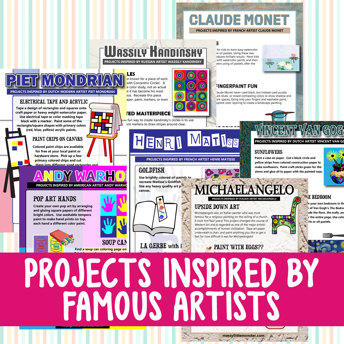 Projects Inspired by Famous Artists – Messy Little Monster Shop