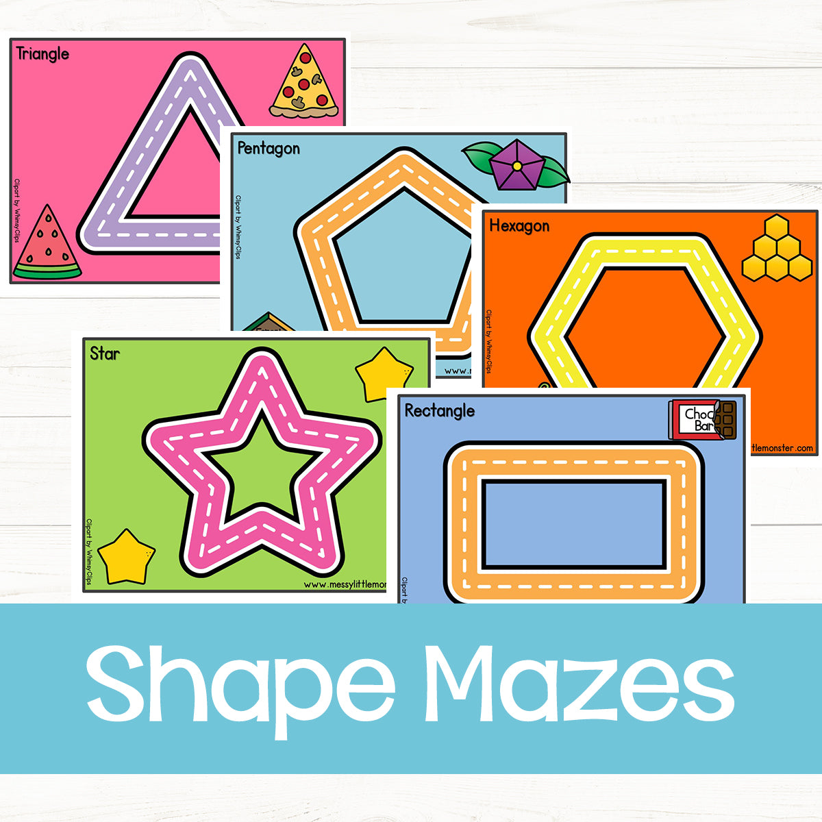 2D Shape Mazes – Messy Little Monster Shop