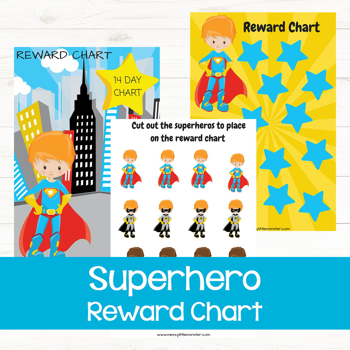 Superhero Reward Chart – Messy Little Monster Shop