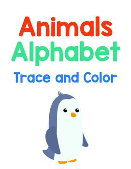 Animal Alphabet Book (trace and color) – Messy Little Monster Shop