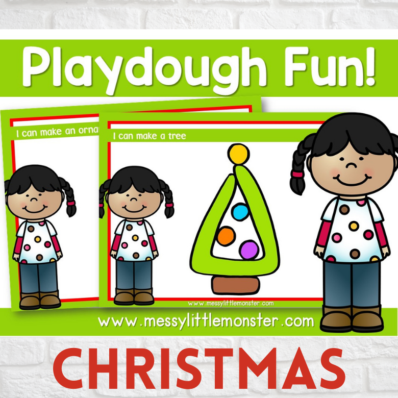 Christmas Play Dough Mats – Messy Little Monster Shop