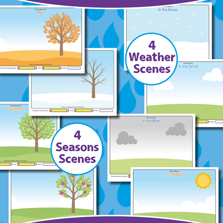 Weather and Season Drawing Prompts – Messy Little Monster Shop