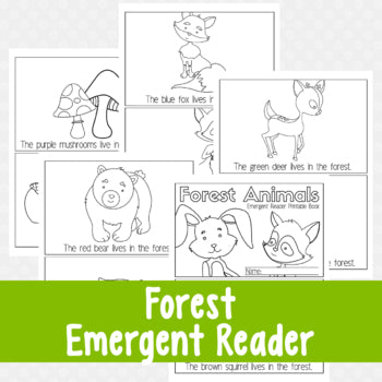 Forest Emergent Reader – Messy Little Monster Shop