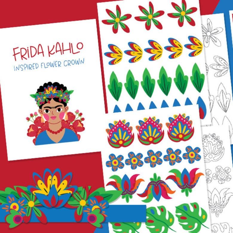 Frida Kahlo Flower Crown – Messy Little Monster Shop
