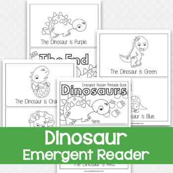 Dinosaur Emergent Reader – Messy Little Monster Shop