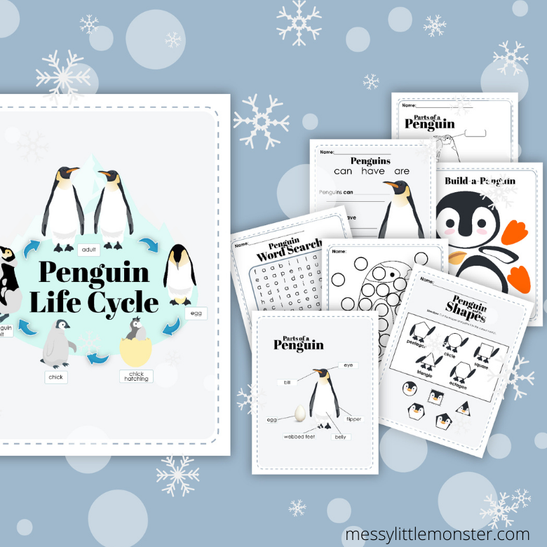 Label Penguin Parts Worksheet