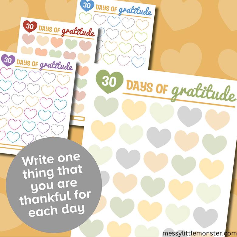Gratitude Tracker – Messy Little Monster Shop
