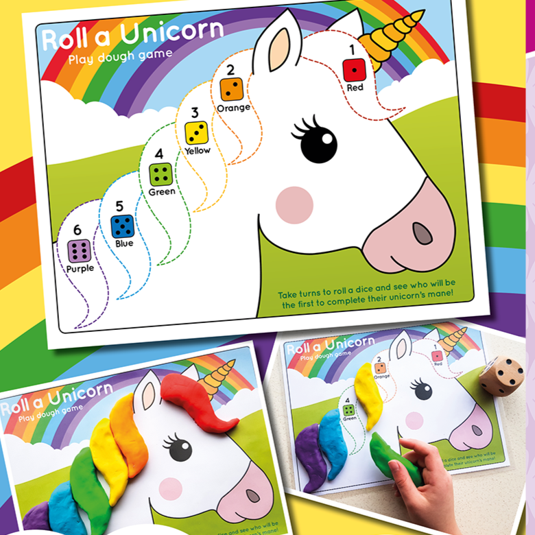 Unicorn Play Dough Mat – Messy Little Monster Shop