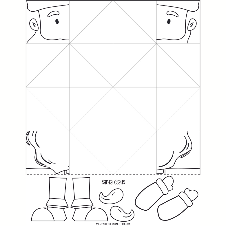 Christmas Cootie Catcher Printable Craft – Messy Little Monster Shop