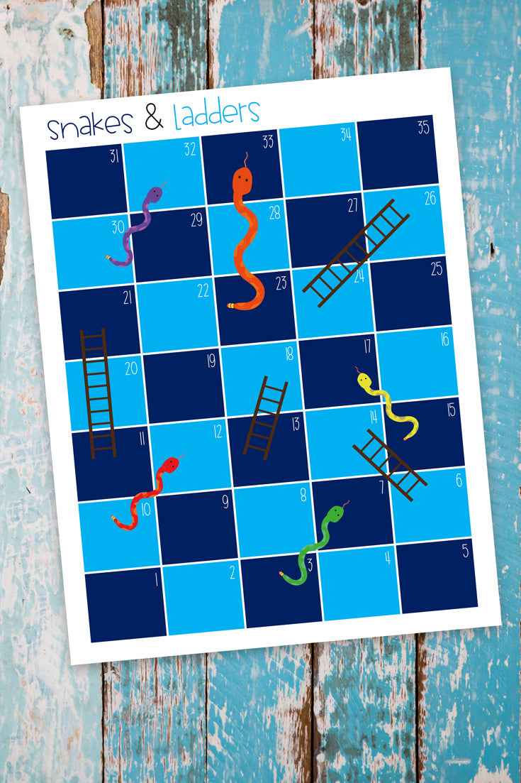Snakes and Ladders Game – Messy Little Monster Shop