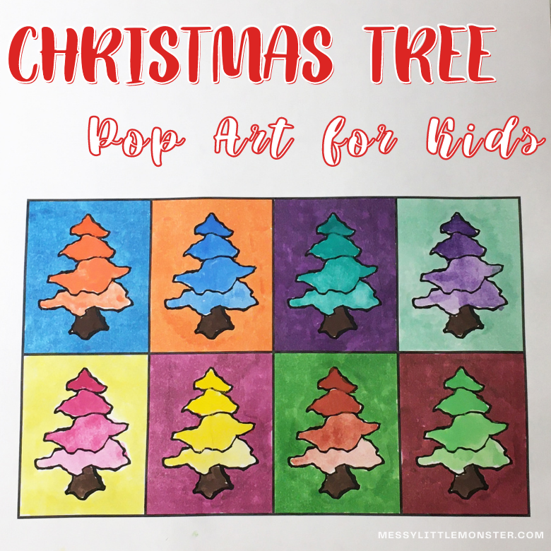 Christmas Tree Pop Art for Kids – Messy Little Monster Shop