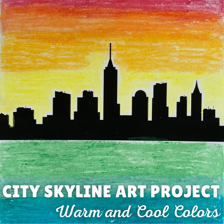 City Skyline Printable for Art Project – Messy Little Monster Shop
