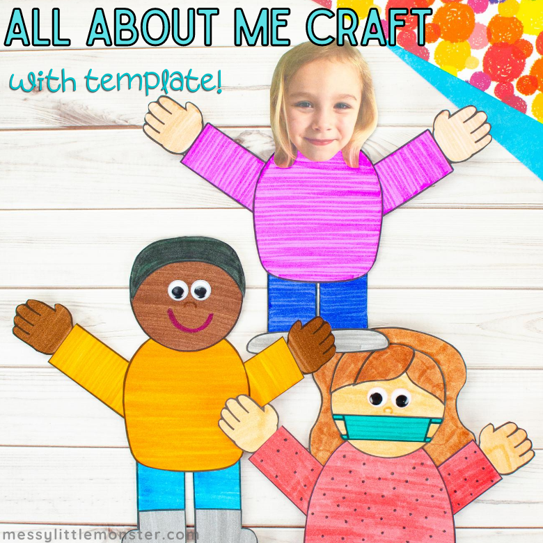 Template for All About Me Craft – Messy Little Monster Shop