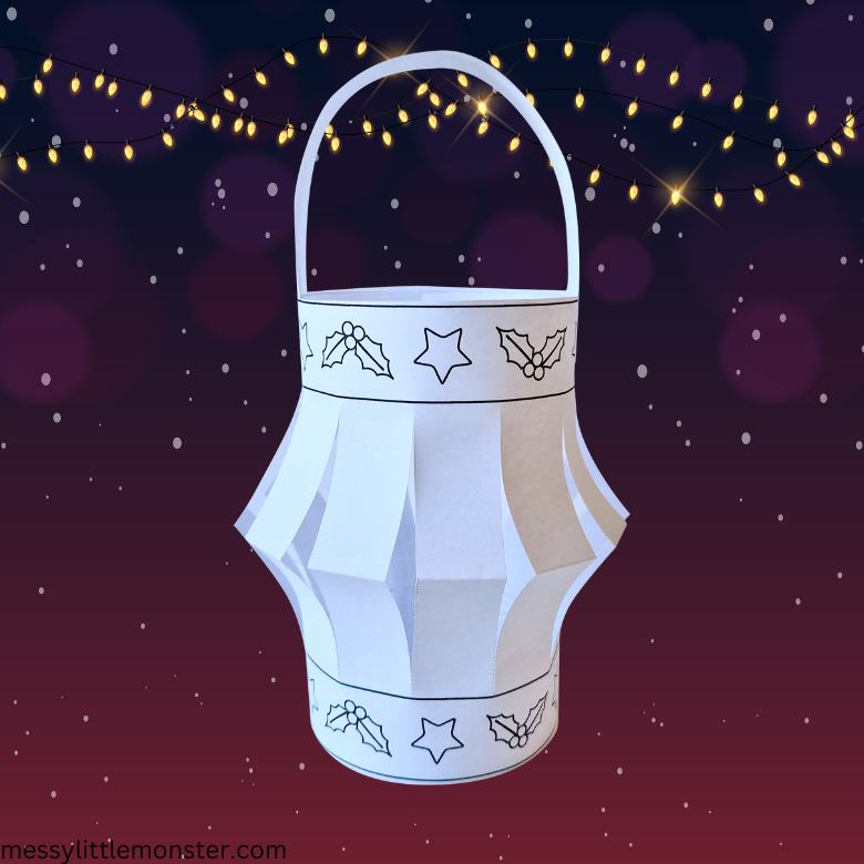 Christmas Paper Lantern Template – Messy Little Monster Shop