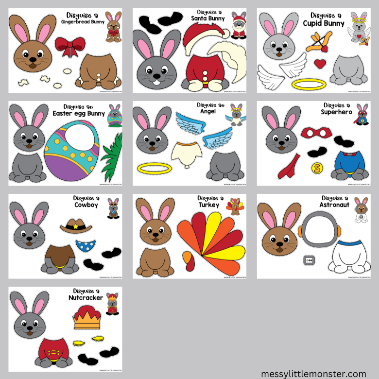Disguise a Bunny Craft – Messy Little Monster Shop