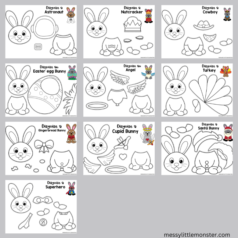 Disguise a Bunny Craft – Messy Little Monster Shop