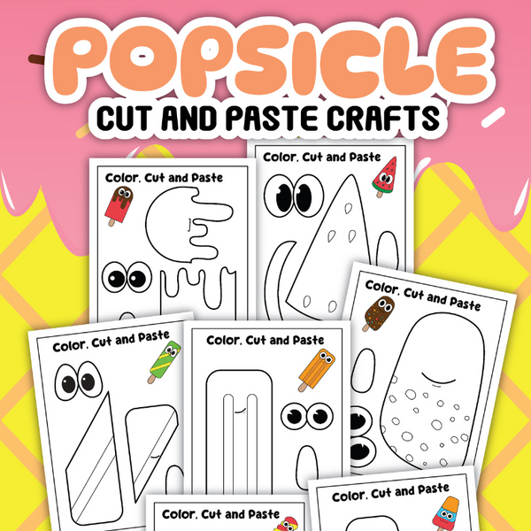 Cut and Paste Popsicle Craft – Messy Little Monster Shop