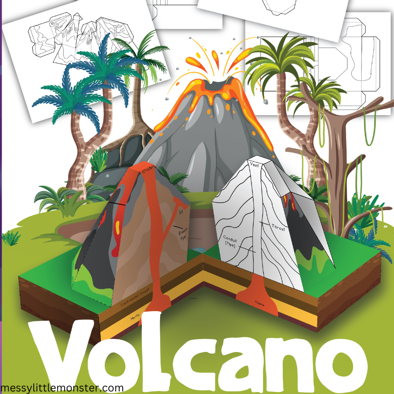 Diorama of a Volcano – Messy Little Monster Shop