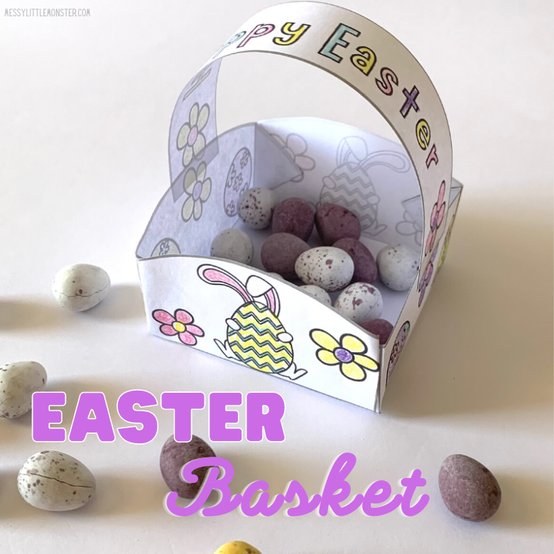 Hoppy Easter Basket Template – Messy Little Monster Shop