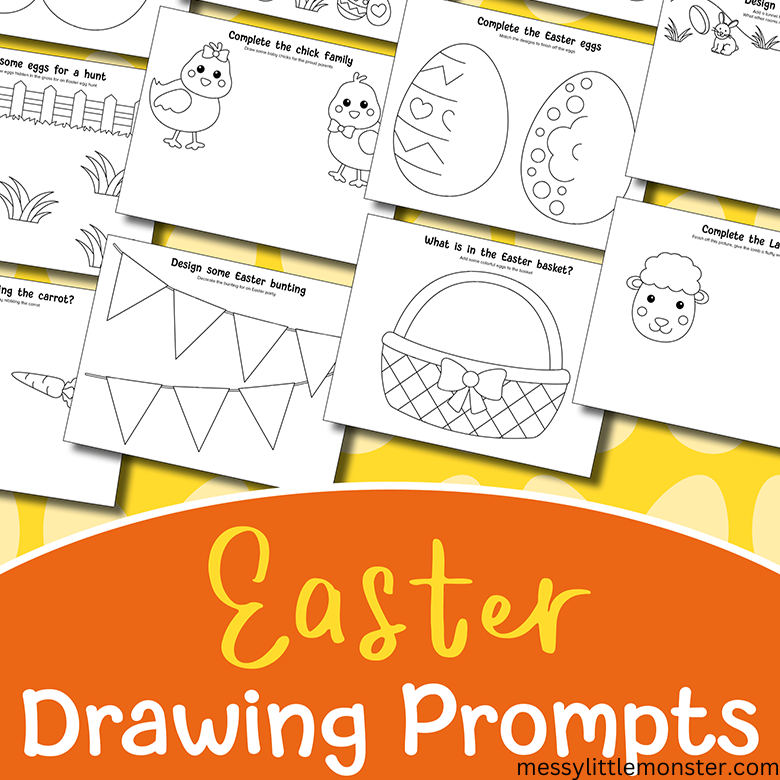 Easter Drawing Prompts - Drawing Ideas for Kids – Messy Little Monster Shop