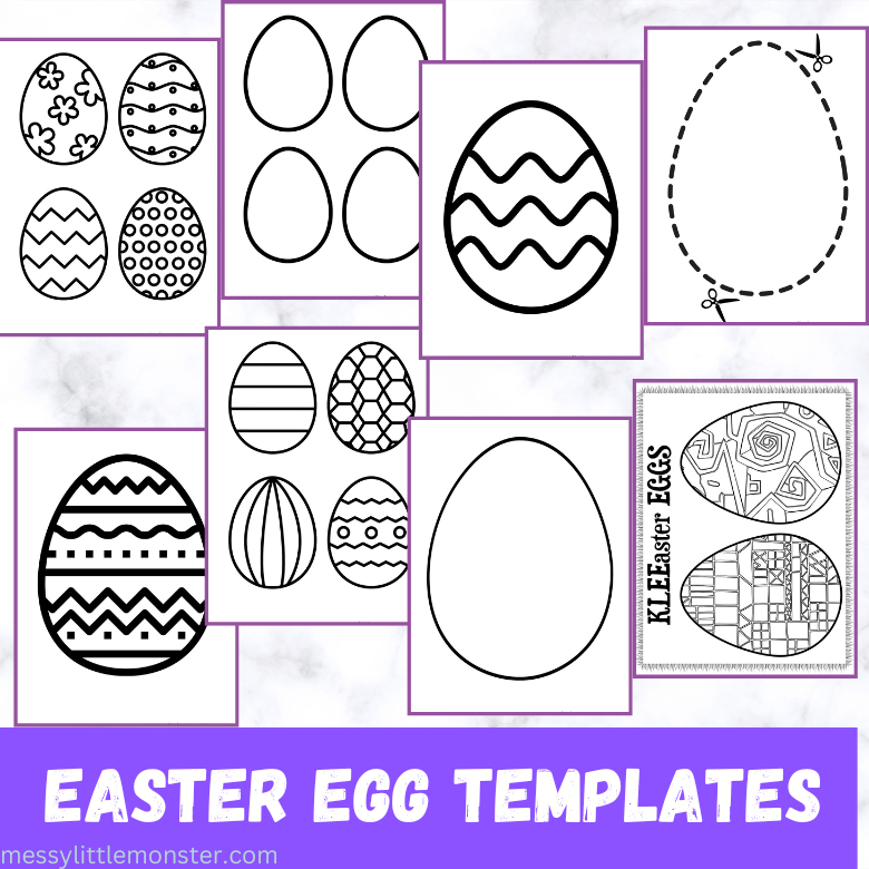 Easter Egg Templates – Messy Little Monster Shop