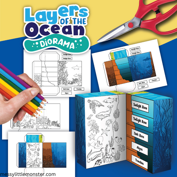 Layers of the Ocean Diorama – Messy Little Monster Shop