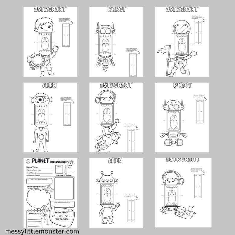 Blank Printable Finger Puppets