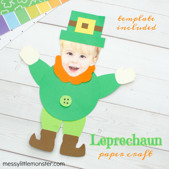 Template for Leprechaun Craft – Messy Little Monster Shop