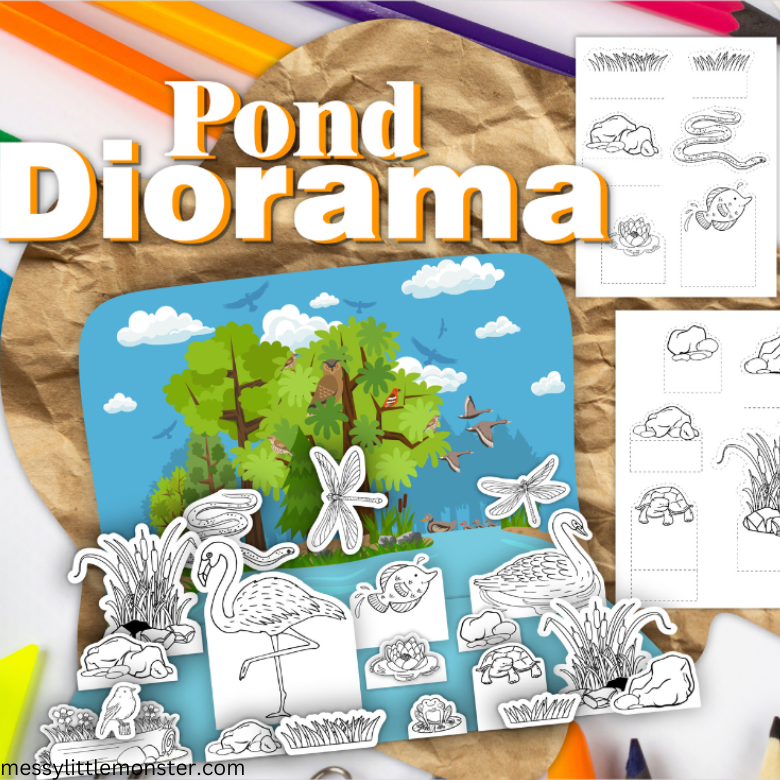 Pond Habitat Diorama Printables – Messy Little Monster Shop