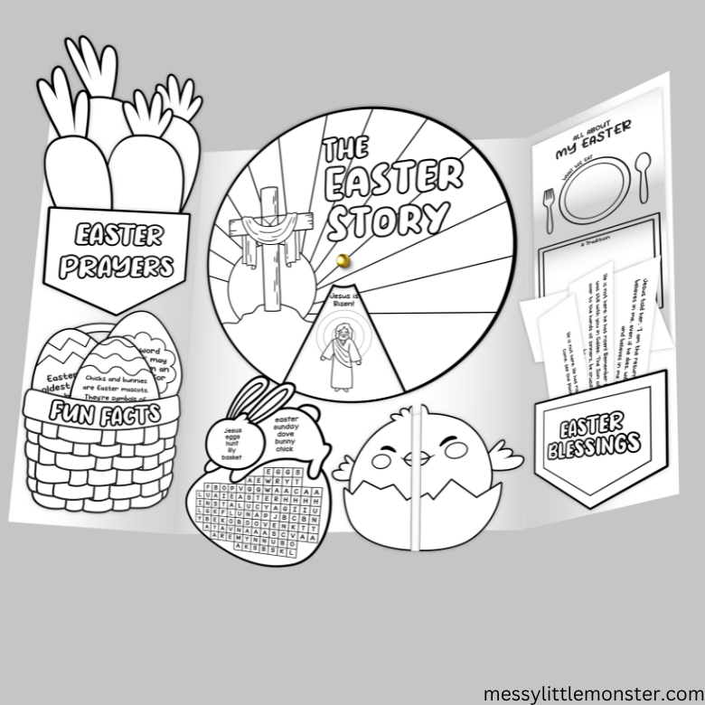 Easter Lapbook - Printable Easter Activities – Messy Little Monster Shop