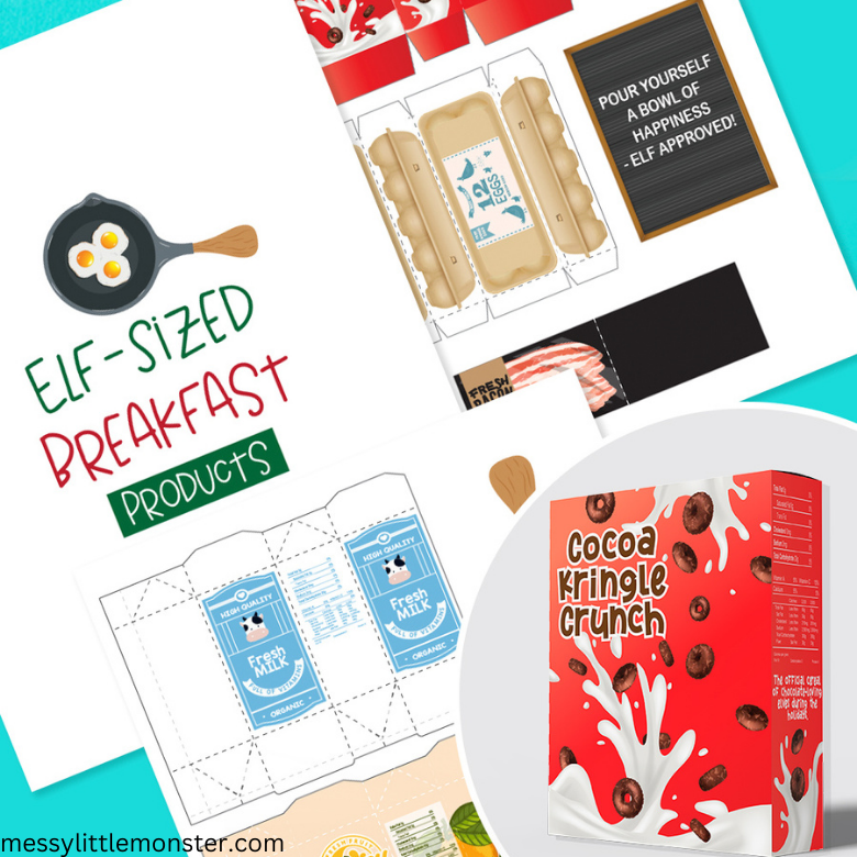 Printable Elf Breakfast – Messy Little Monster Shop