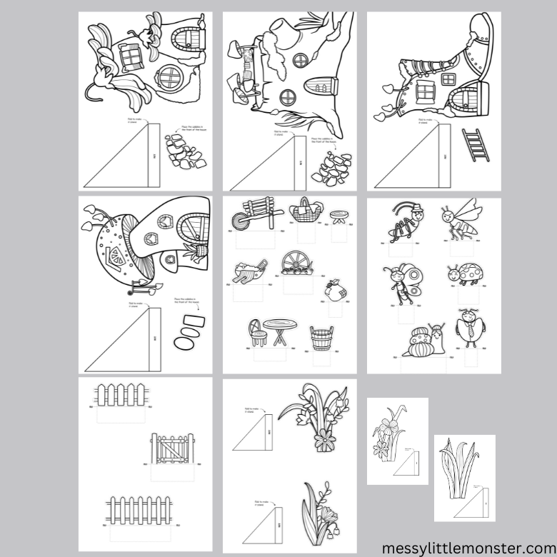 Printable Fairy Garden craft – Messy Little Monster Shop