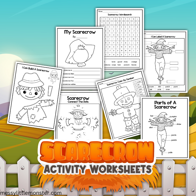 Scarecrow Printable Activities – Messy Little Monster Shop