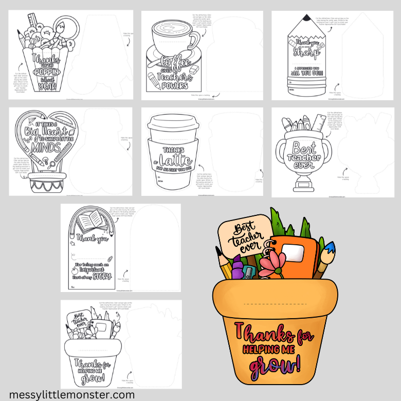 Teacher Gift Card Holders – Messy Little Monster Shop
