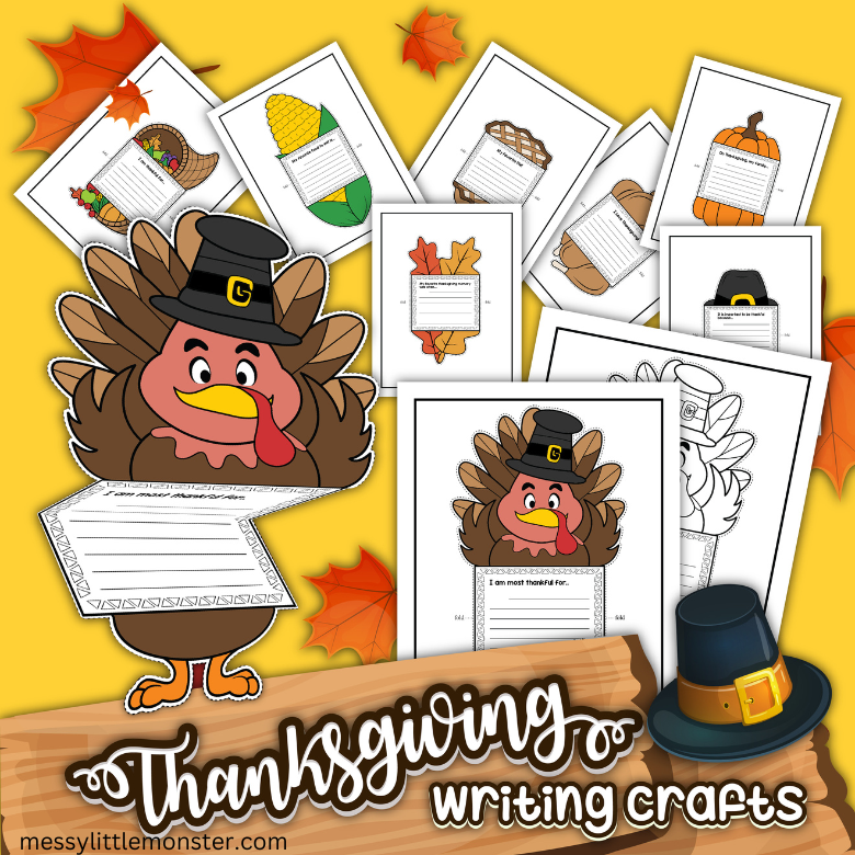Thanksgiving Writing Activity with Thanksgiving Writing Prompts – Messy ...